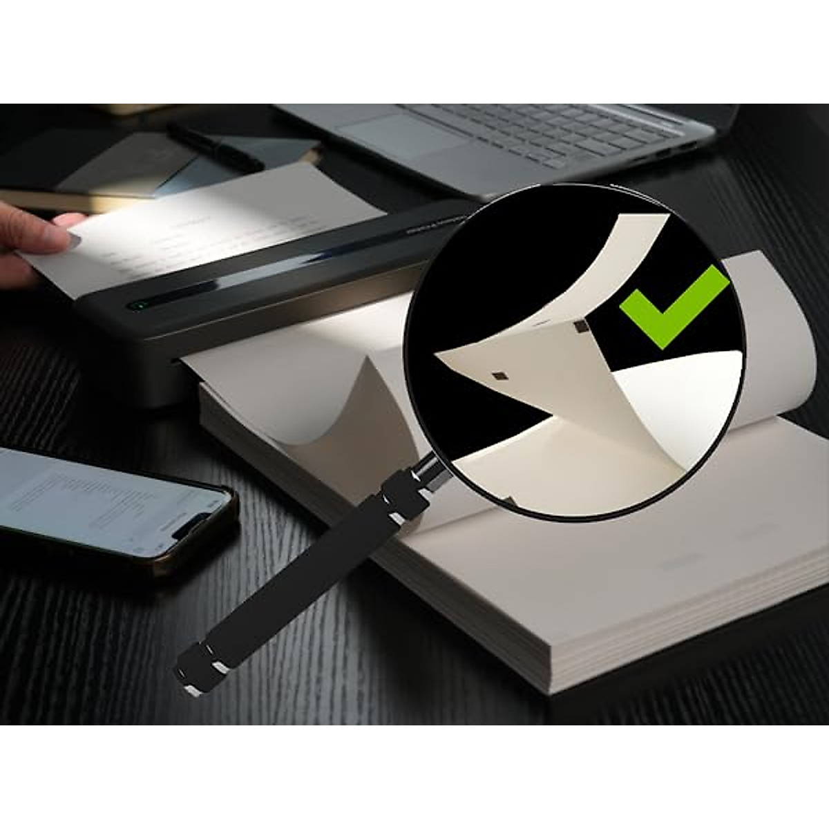 Zoolion 1 Wireless Portable Printer & 1 Thermal Paper Roll 8.5"x11" & 100 Folded Thermal Paper 8.5"x11"