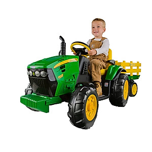 Peg Perego John Deere Ground Force Tractor with Trailer 12 Volt Ride on
