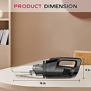 whall Handheld Vacuum Cordless, 8500PA Strong Suction Hand Vacuum, Wet Dry Hand Held Vacuum Cleaner with LED Light, Lightweight Mini Car Vacuum Cordless Rechargeable, Portable Vacuum