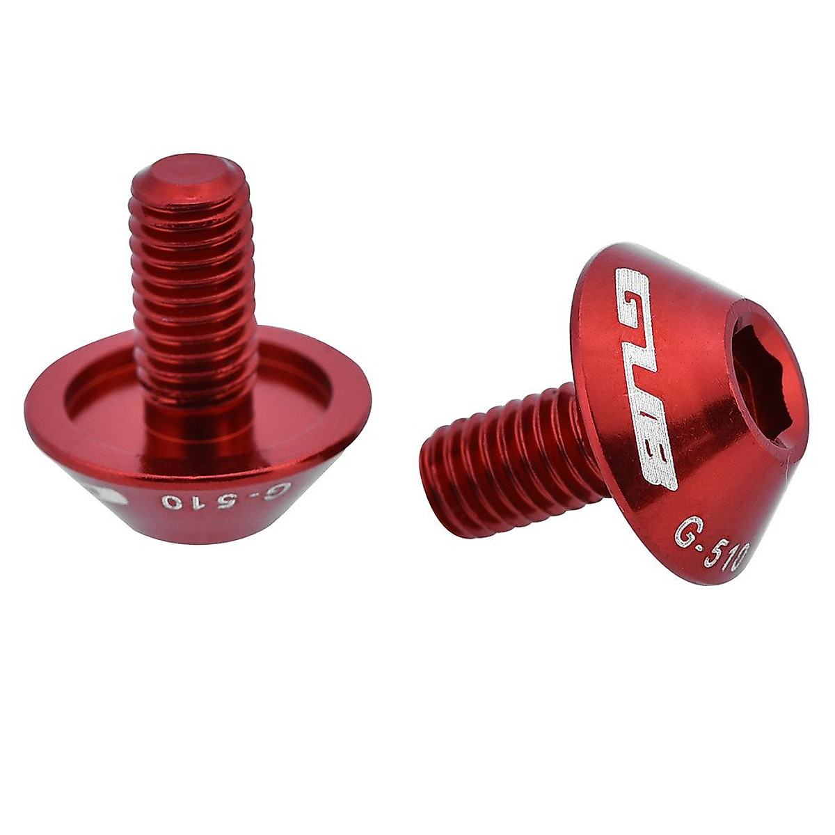 2Pcs M5 * 12mm Water Bottle Cage Bolts Bottle Holder Screw Fixed Stem Bolts(Red)