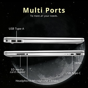 HP 15.6 FHD Laptop Computer, AMD Athlon Silver 3050U, 8GB DDR4 RAM, 128GB SSD, AMD Radeon Graphics, HD Webcam, HDMI, Office 365, Windows 10 S, Silver, 32GB Hotface USB Card