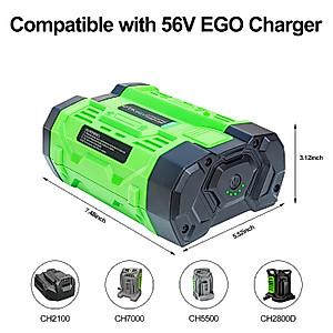 DTK Battery Replacement for EGO 56V Battery 2.5Ah Batteries Compatible with BA1400T BA2800 BA4200T BA5600T Lightweight and Easy to Carry