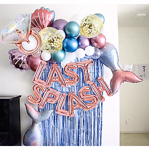 LaVenty 98 PCS Luxury Last Splash Balloons Mermaid Bachelorette Party Decorations Last Splash Bachelorette Party Decoration Mermaid Bridal Shower Party Supplies Last Splash Party Favors