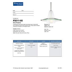 Modern Pendant 1-Light Clear and Etched Glass Mini-Pendant Light Brushed Nickel