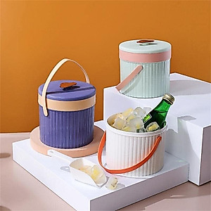 Ice Buckets Household Ice Bucket Ice Mold with Cover Freezing Drinks Cooling Ice Bucket for Wine, Champagne Bottles, Beer Bottles Barware