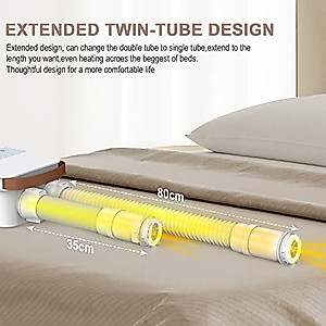 MORFY Portable Blanket Warmer, Double Nozzle Bed Warmer for Warming Bed, Blanket Warmer with Shoe Dryer Attachment, LCD Touch Double Mode Design