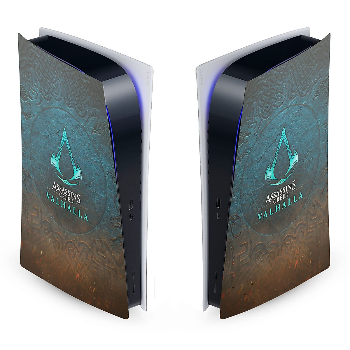 Head Case Designs Officially Licensed Assassin's Creed Logo Valhalla Key Art Matte Vinyl Faceplate Sticker Gaming Skin Decal Cover Compatible With Sony PlayStation 5 PS5 Digital Edition Console