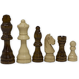 GrowUpSmart Staunton Chess Pieces with Extra Queens | Size: Small - King Height: 2.5 inch | Wood