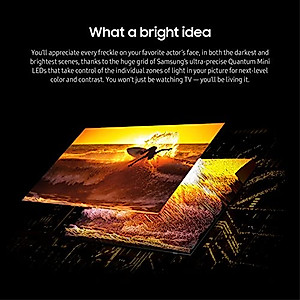 Samsung QN55QN90CAFXZA 55 Inch Neo QLED Smart TV with 4K Upscaling with a CR-STEALTHBAR Desktop Soundbar with Bluetooth (2023)