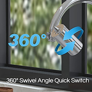 AFaucet 1 Faucet Water Filter 304 Food Grade Stainless Steel Filtration System Reduces Lead Chlorine & Bad Taste - Fits Standard Faucets (1 Filter Included)