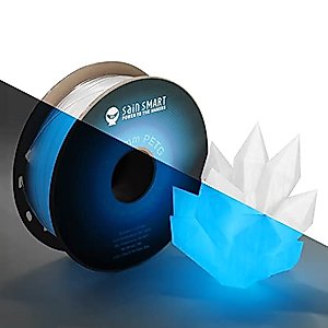 SainSmart Grow in The Dark Blue PETG Filament, 1.75mm PRO-3 PETG 3D Printer Filament, Glow Blue, 2.2 LBS (1KG) Spool, Dimensional Accuracy +/- 0.02mm
