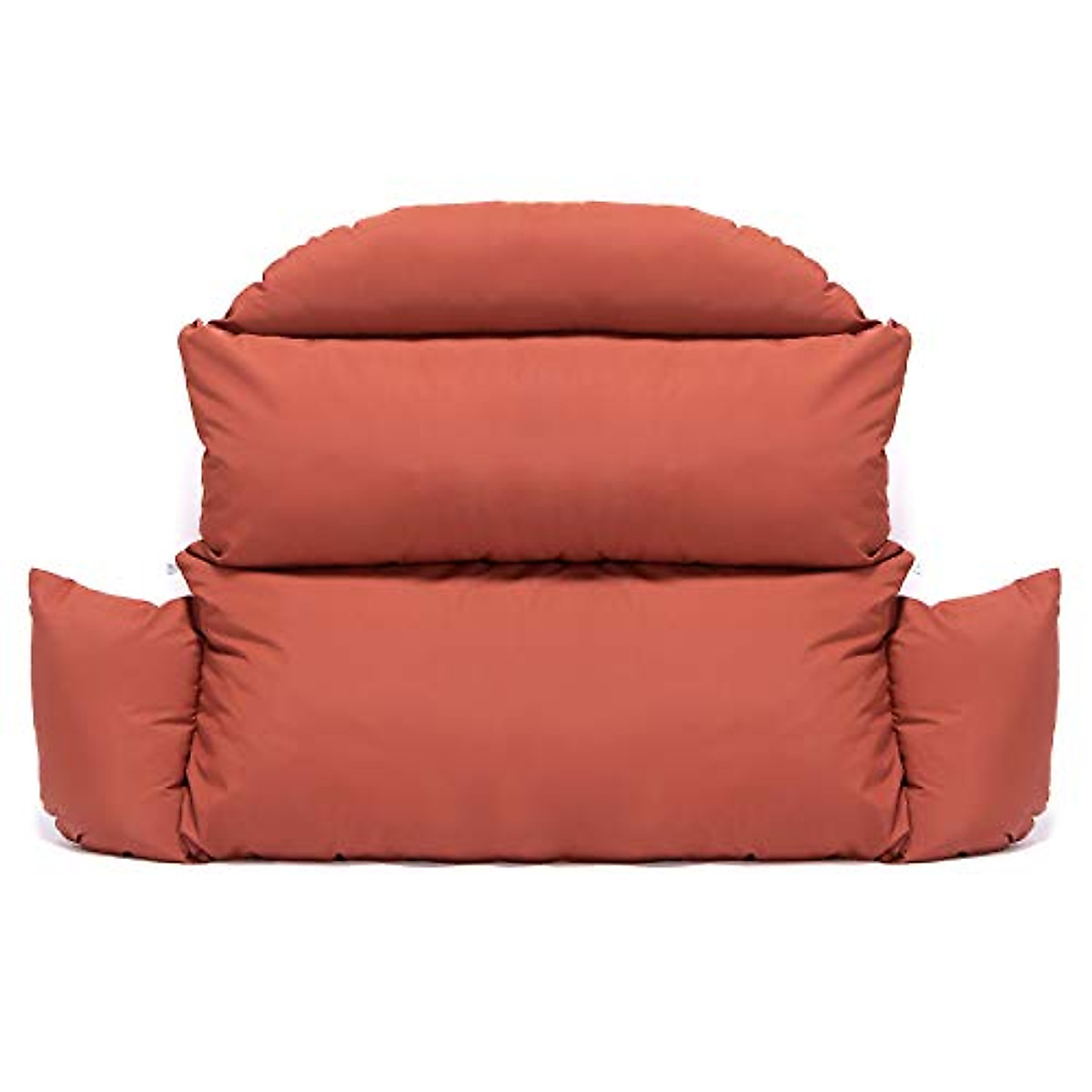LeisureMod Hanging 2 Person Double Egg Swing Chair Cushion (Dark Orange)