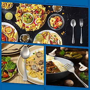 36 Pcs Forks and Spoons Silverware Set Stainless Steel Flatware Cutlery Set Spoons and Forks Set Mirror Polished Kitchen Utensil for Home, Kitchen and Restaurant