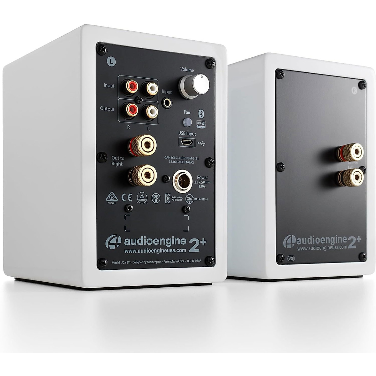 Audioengine A2+ 24 Bit Wireless Bluetooth Desktop Speakers - 60W Computer Speakers for Music and Gaming