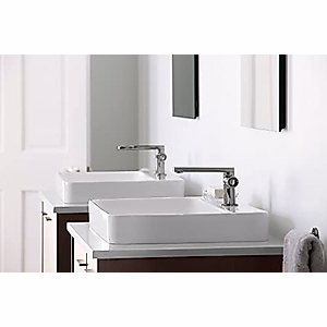 Kohler 2660-1-0 Vox Vessel Bathroom Sink with Single Faucet Hole, One Size, White