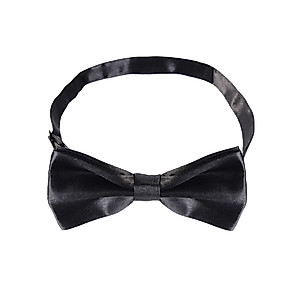 Sumind Men's Pre-Tied Bow Ties Tux Bowtie Adjustable Formal Neck Bowtie for Parties (Black, 1 Piece)