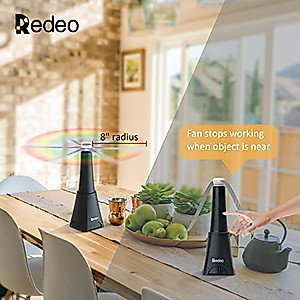 Redeo Fly Repellent Fan for Tables Outdoor Indoor Food Fan to Keep Flies Away Bug Repellent/Deterrent Fan Deter Flies/Wasps/Bees/Other Moscas/Bugs Away Rechargeble -2 Pack with Batteries