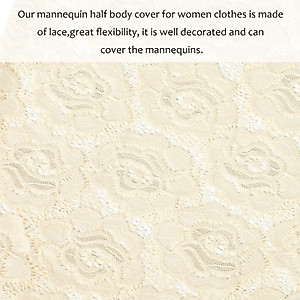 ULTECHNOVO Mannequin Stretch Cover Female Mannequin Lace Fabric Cover: Dressmaker Form Model Display Fitting Styling Tool for Designer Retail Boutique Store Complexion Female Mannequin Cover