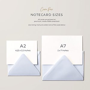 Personalized Stationery Flat Notecards w/Envelopes (A2 & A7)- Flat Cards and Envelopes w/Custom Name, Text, & More - Pretty Stationery Thank You Cards - Classy Desk Supplies - Swash Script Flat