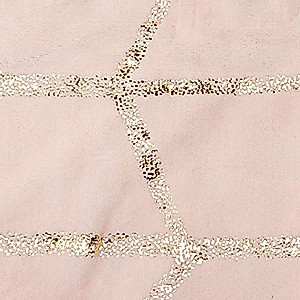 Sleep Philosophy True North Raina Electric Blanket Plush Throws-Low EMF-50" x 60"-Metallic Geometric Print Cozy Soft-3-Setting Heat Controller-5 Years Warranty, 50X60 Inches, Blush