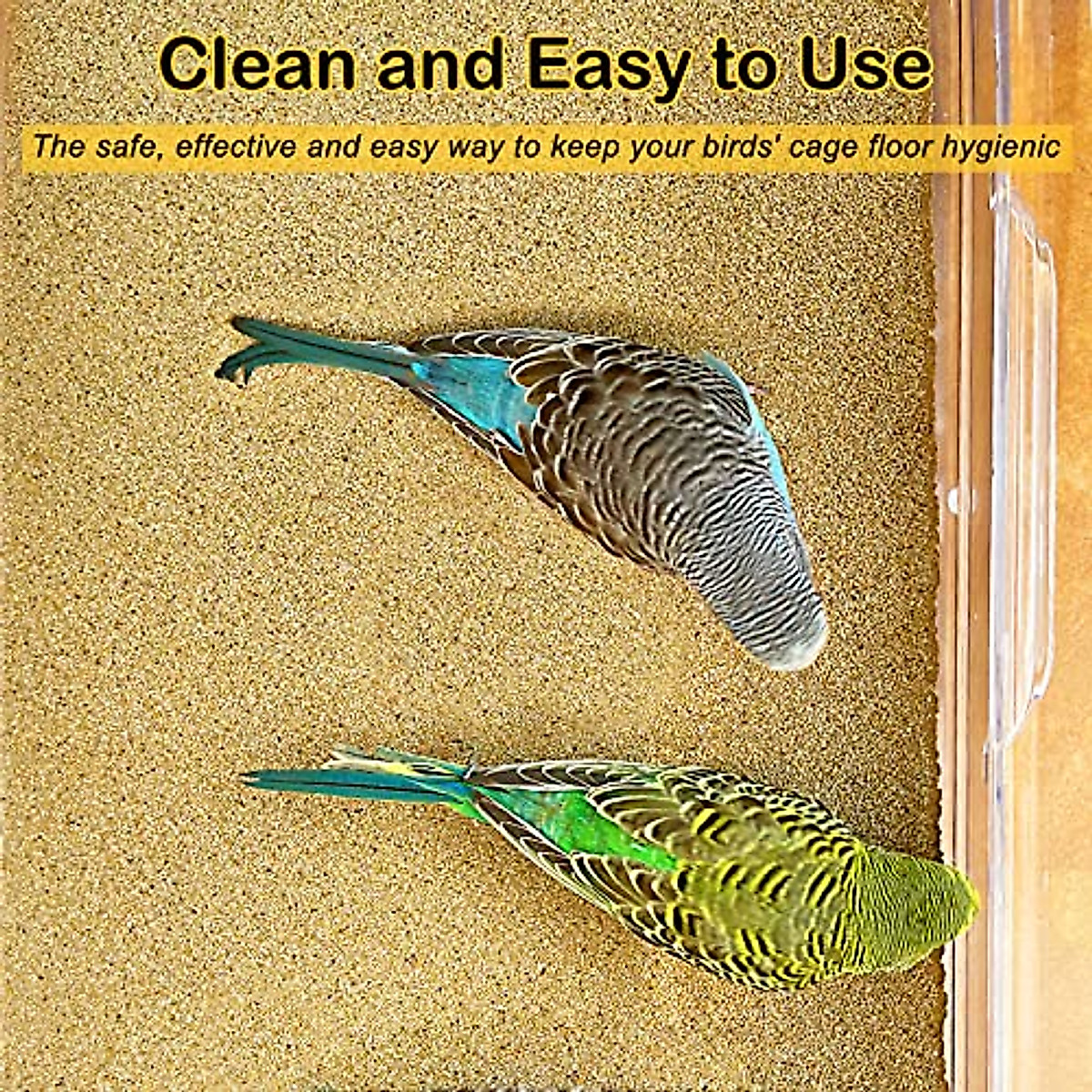 S&X Gravel Paper for Bird Cage 12-Pack 16” x 10” Gravel Liner Paper Sand Sheets Bird Cage Liners