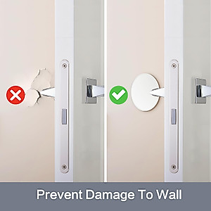 Door Knob Wall Protector 6pcs, Door Stopper Wall Protector with Strong Self Adhesive, Soft Silencer Door Bumpers for Home and Office