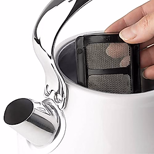 Haden 75012 Heritage 1.7 Liter (7 Cup) Stainless Steel Electric Kettle with Auto Shut-Off and Boil Dry Protection, Ivory