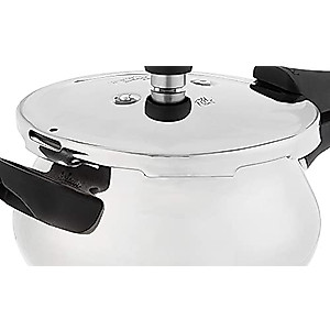 Prestige Deluxe Stainless Steel Mini Handi Pressure Cooker, 3.3-Liter