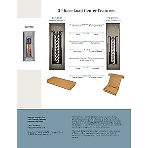 Siemens S1224L3125 125-Amp Indoor Main Lug 12 Space, 24 Circuit 3-Phase Load Center