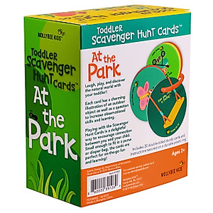 MOLLYBEE KIDS Toddler Outdoor Scavenger Hunt Cards at The Park, Toddler Games, Gifts for Ages 2, 3