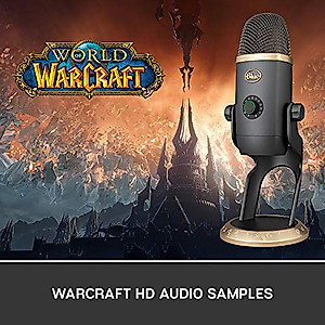 Logitech for Creators BlueYetiXWorldofWarcraft Edition Professional Podcast,Gaming,Streaming USB Mic,Blue VO!CE Effects,Including Advanced Voice Modulation Warcraft Character Presets & HD AudioSamples