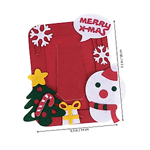 Homoyoyo Christmas Photo Booth Prop Frame Nonwoven Photo Frame Christmas Photo Frame Craft Red Photo Frame Decorative Picture Frames Frame Materials Package Hanging Photo Frame Child Manual