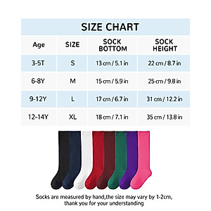 BOOPH Kids Socks Knee High Socks Boys Girls School Uniform Socks 3-5T Green