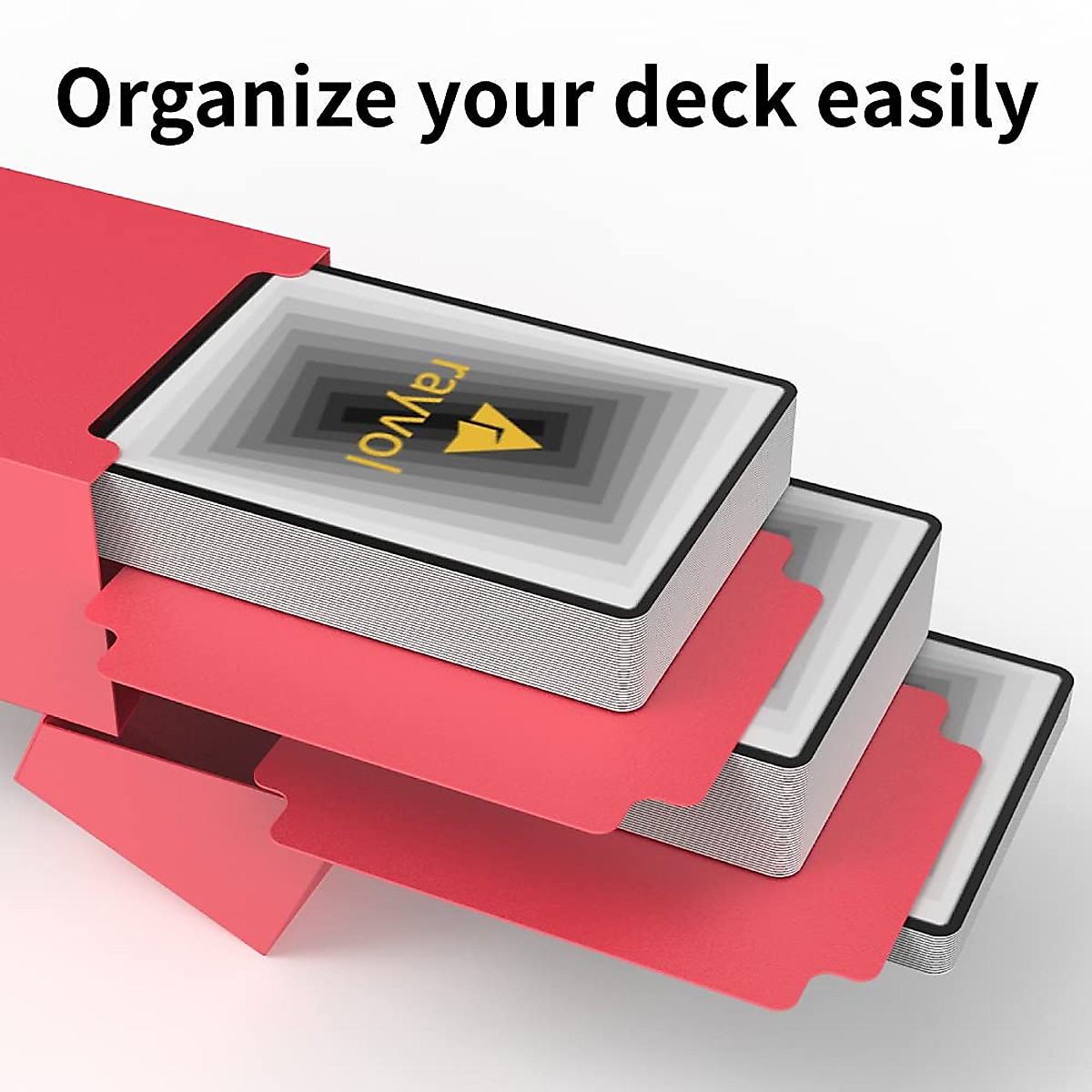 Rayvol 5 Card Deck Box with 2 Dividers/Box - Set of 5 Card Boxes for TCG (Blue, Red, Green, Black, White)