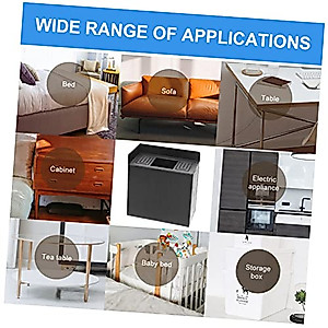 Veemoon 4pcs Heightening Pads Heavy Duty Bed Frame Vintage Couch Heavy Duty Desk Furniture Pad Bed Risers 8 Inch Heavy Duty Chair Legs Couch Risers Furniture Risers Bed Lift Black Sofa