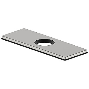 Derengge 4 Inch Bathroom Square Escutcheon Hole Cover, Faucet Deck Plate,1 Hole or 3 Hole Centerset Faucet Parts,RP-1064-BC,Brushed Nickel Finished