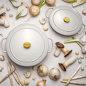 BALLARINI Bellamonte Cast Iron 7.6-qt Round Dutch Oven - Crema White