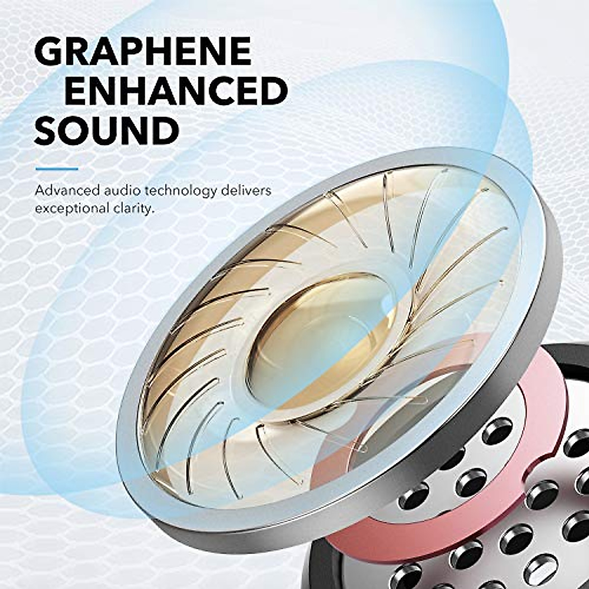 Soundcore Liberty True Wireless Earbuds, 100 Hour Playtime, Graphene Sound, Fast Charging, Secure Fit, Bluetooth 5, Easy Pairing, Sweatproof True Wireless Earbuds with Smart AI, Stereo Handsfree Calls