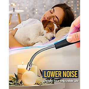 Lighter Electric Candle Lighter Rechargeable - Birthday Gifts for Women Men Upgraded Plasma Arc USB Lighter with LED Display 360° Flexible Neck Flameless Safety Switch Long Lighter for Grill Cooking