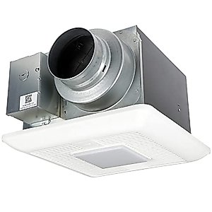 Panasonic FV-0511VKSL2 WhisperGreen Select Ventilation Fan with Light and Speed Controls, 50-80-110 CFM, Quiet Energy Star Certified Ceiling Mount Bathroom Fan with Pick-A-Flow Airflow Technology