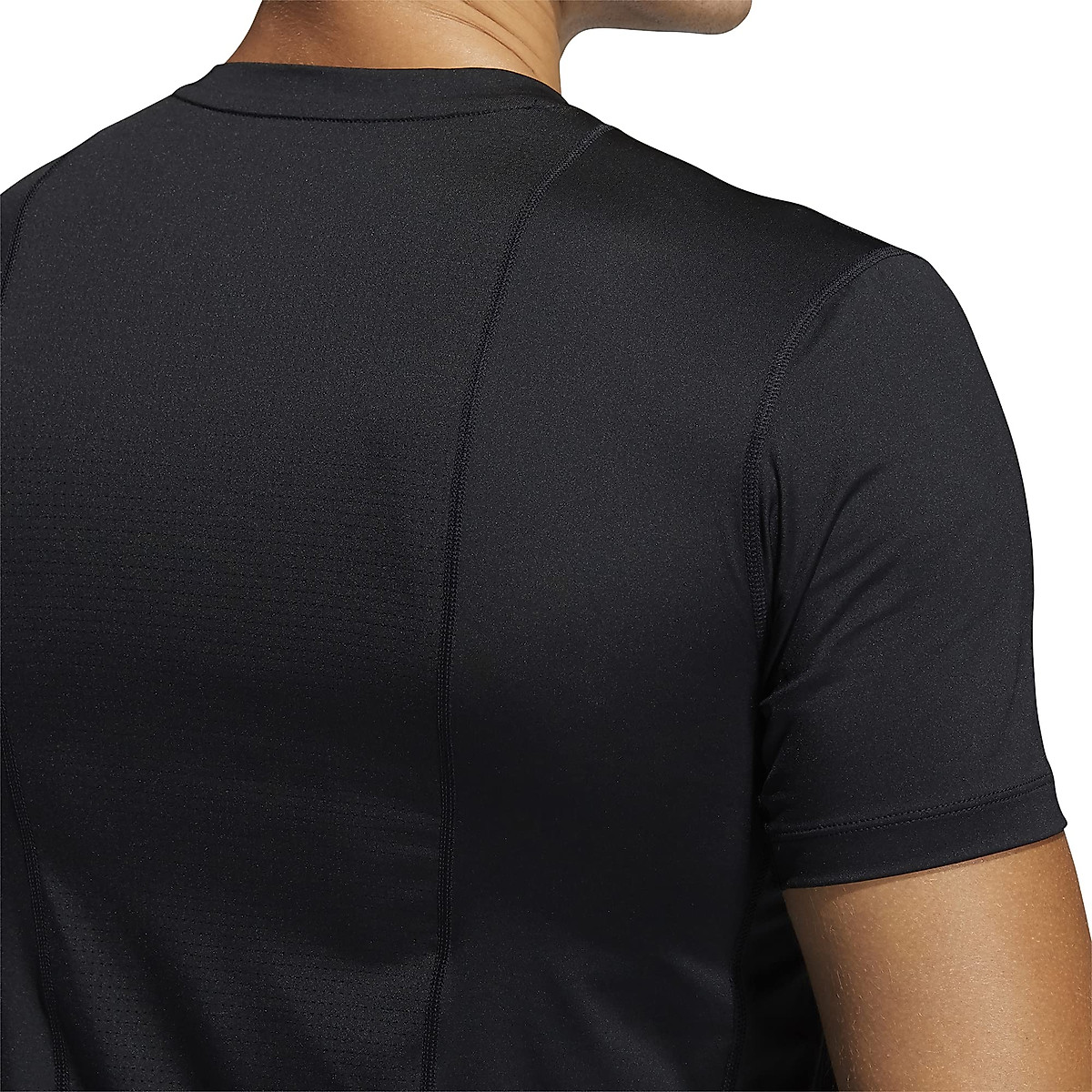 adidas Men's Techfit Fitted Tee, Black, 3X-Large