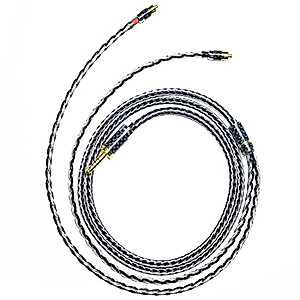 GUCraftsman MMCX 7N Single Crystal Copper/Silver Mixed Replacement Cables for SHURE SE846 SE535 AONIC 5 Xelento Remote T8iE T9iE iBasso IT07 am05 Dunu DK4001 Andromeda Vega Solaris Atlas (4.4mm Plug)