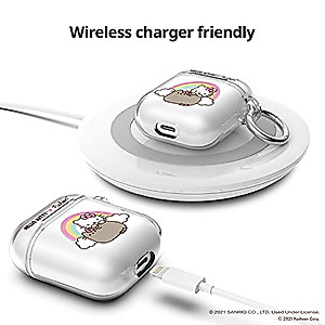 iFace Cute Clear Case Designed for AirPods 1 and 2 - Hello Kitty Pusheen [Limited Edition] [Wireless Charging Compatible]