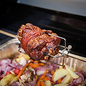 Royal Gourmet Universal Complete Rotisserie Kit for Grills, 36’’/50’’, 8x8 mm Square Spit Rod, Stainless Steel