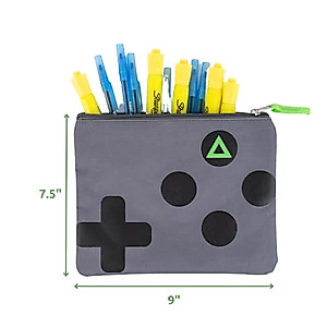 RALME Boys Clear Backpack for School, 16 inch Stadium Approved Transparent Bag with Matching Gaming Pencil Pouch, 3 Piece Set