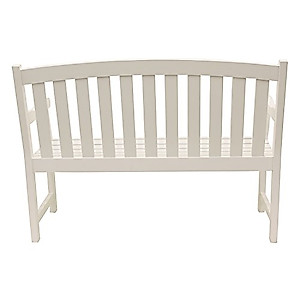 Decor Therapy Marley 2-Seat Outdoor Bench, White