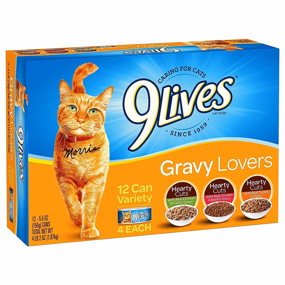 9Lives Gravy Favorites Wet Cat Food Variety Pack, 5.5oz Cans