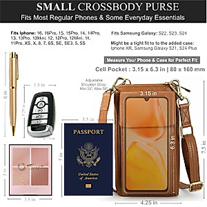 BULL GUARD Crossbody Leather Wallet Phone Purse, Anti Theft and RFID Blocking, Small Elegant Design for Travel
