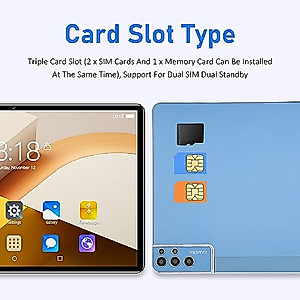 10.1 Inch Android 12 Tablet, 2 in 1 Tablet with Bluetooth Keyboard, Leather Case, TWS Headset, 4GB RAM, 64GB ROM, 5G WiFi, 8800mAh Battery (US Plug)