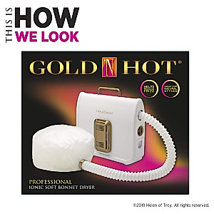 Gold N Hot Professional Ionic Soft Bonnet Hair Dryer | Reduce Frizz for Natural, Healthy-Looking Hair